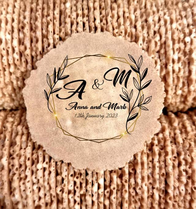 Wedding Wafers d28 – Personalised Wafer Discs